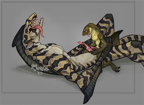 Rule Anthro Bodily Fluids Duo Erection Fin Fish Frottage Genitals Gills Green Body Green