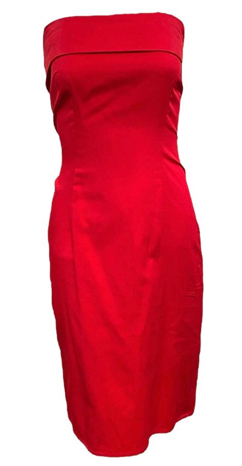Af Vandervorst Early 2000s Red Strapless Dress The Way We Wore