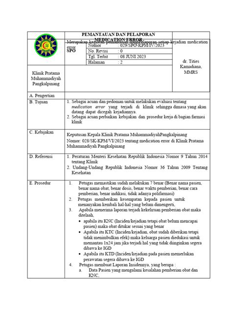 Spo Medication Error Fix Pdf