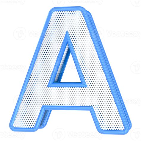 A Letter Blue 3d Render 39301165 Png