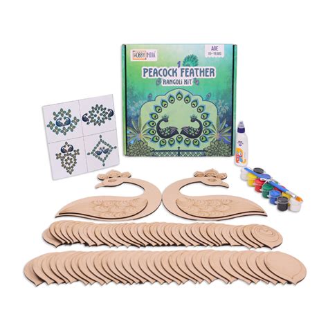 Peacock Feather Rangoli Kit Hobby Decor Pvt Ltd