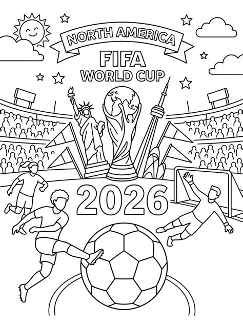 24 Dibujos De Copa Mundial De La Fifa 2026 Para Colorear Imprimibles