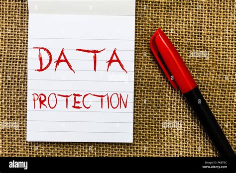 Handwriting Text Data Protection Concept Meaning Protect Ip Addresses And Personal Data From