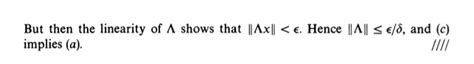 Rudin RCA Real And Complex Analysis Theorem If A Linear Transformation Is Continuous Then