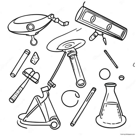 Science Tools Coloring Page 44643 35272