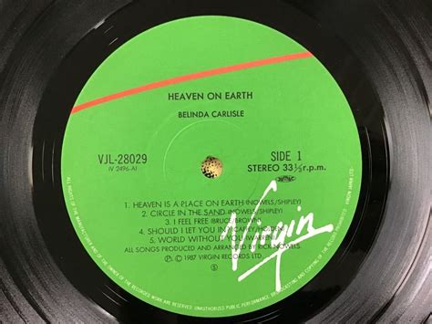 Yahooオークション Lp Belinda Carlisle Heaven On Earth 3734
