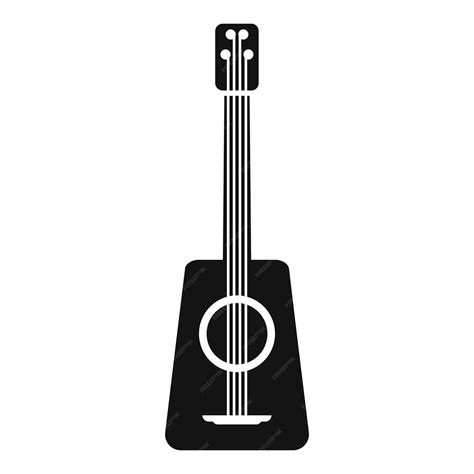Premium Vector Acoustic Guitar Silhouette Showing Musical Instrument