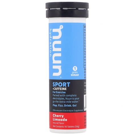 Nuun Energy Effervescent Electrolyte And Caffeine Supplement Cherry
