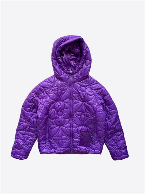 Louis Vuitton Purple Flower Monogram Puffer Jacket Savonches