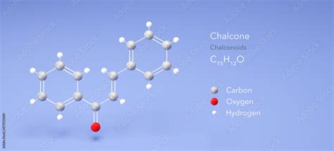 Ilustracja Bez Tantiem Chalcone Molecule Molecular Structure
