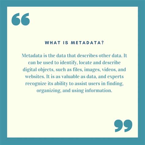 what is metadata why is it extremely important
