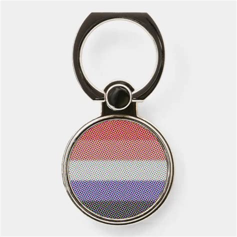 Groovy Trippy Abstract Cupioromantic Pride Flag Phone Ring Stand Zazzle