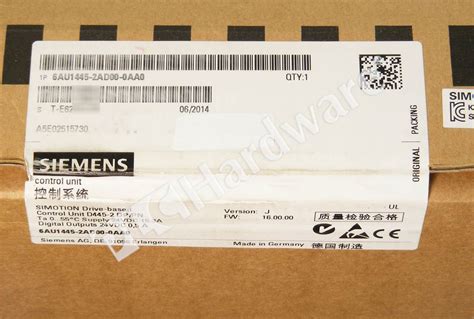 PLC Hardware: Siemens 6AU1445-2AD00-0AA0 SIMOTION D445-2 DP/PN Controller