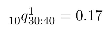 Aligning Mortality Two Sided Subscripts TeX LaTeX Stack Exchange