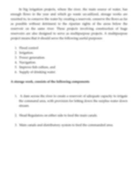Solution Water Resources And Irrigation Engineering Canal Irrigation
