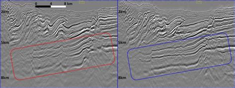 Left Pstm Stack Stretched To Depth And Right Psdm Stack Obtained