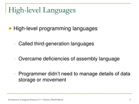 Ppt Introduction To High Level Language Programming Powerpoint Presentation Id9575897
