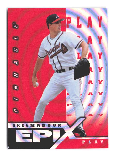 1998 Pinnacle Epix Season Orange E21 Greg Maddux For Sale Online Ebay