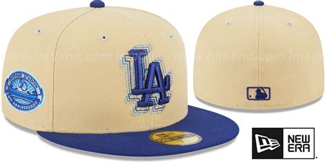 Los Angeles Dodgers Illusion Side Patch Gold Royal Fitted Hat