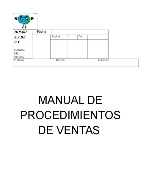 Manual De Procedimientos De Ventas 1 Pdf Business Science