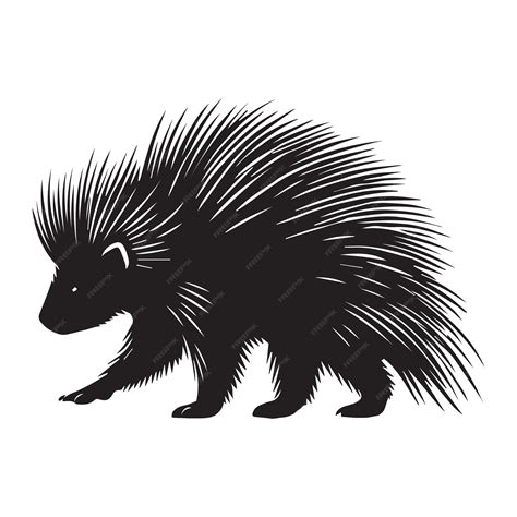 Porcupine Silhouette Clipart Porcupine Rodent Vector Illustration In
