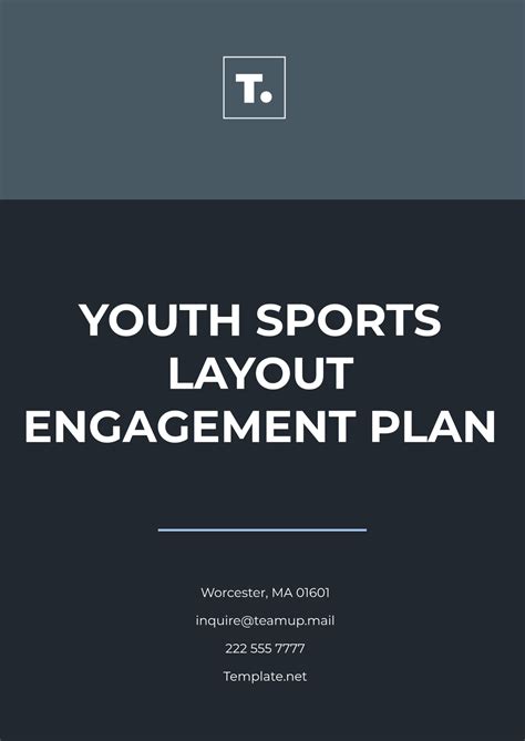 Free Youth Sports Layout Engagement Plan Template To Edit Online