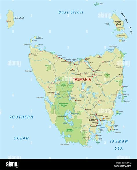 Tasmania Map Pulingina Welcome To Lutruwitatasmania Place Names Map