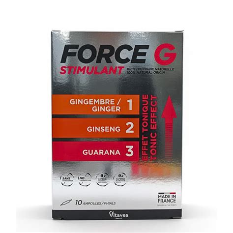 Vitavea Force G Stimulant Ampoules 10 × 10ml Wlidaty Maroc 1er