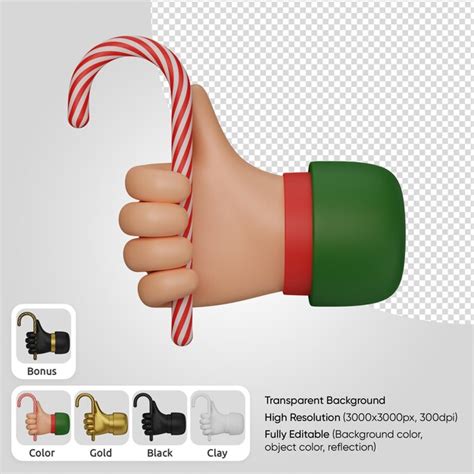 Premium Psd 3d Hand With Candy