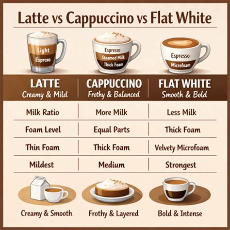 Latte Vs Cappuccino Vs Flat White Explained