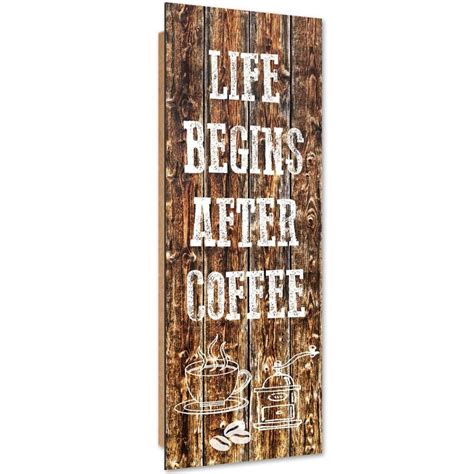 Tableau Bois Opératif Sur Le Café 25 X 70 Cm Leroy Merlin