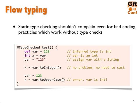 Flow Typing Static Type