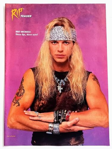 Poison Bret Michaels~orig 1992 Poster~full Page Print Magazine Pinup