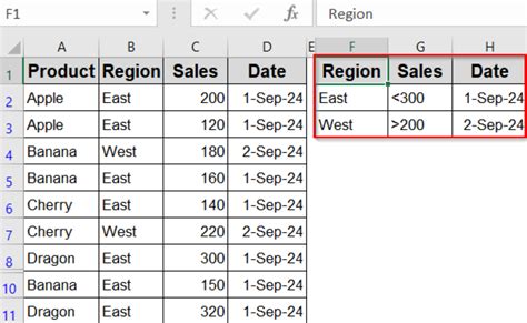 How To Use Advanced Filter With Multiple Criteria In Excel Excel Insider