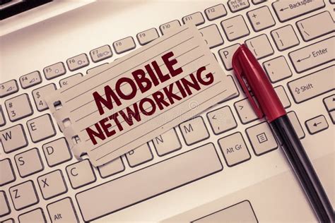 Conceptual Hand Writing Showing Mobile Networking Business Photo
