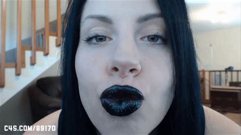 Black Lipstick Duck Lips Hd 1080p Mp4 Fetish Clips By Luna