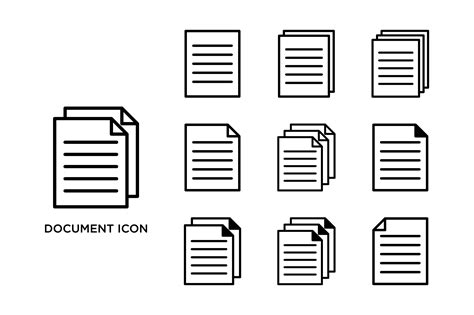 Document Icon Set Vector Design Template Graphic By Sakmeniko666 · Creative Fabrica