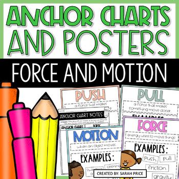 Force And Motion Nd Rd Grade Science Posters And Motion Anchor Charts