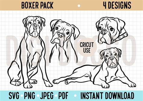Boxer Dog Stencil