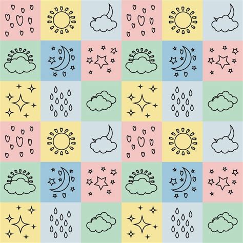 Premium Vector Cute Sky Element With Crescent Moon And Starheart And Sun