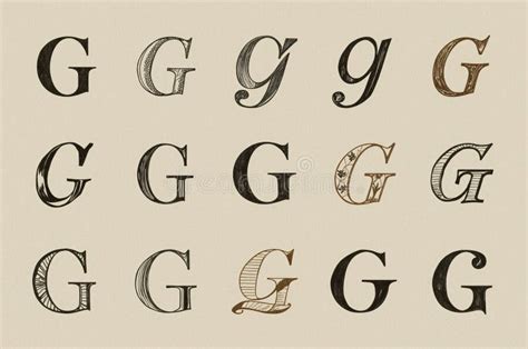 Different Styles Of The Letter G