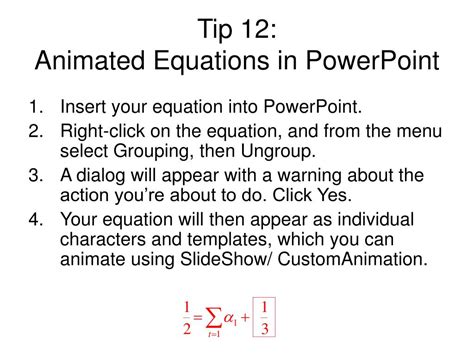 Ppt Equation Editor Tips Powerpoint Presentation Free Download Id3480496