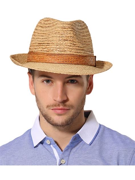 Sombrero De Paja De Jazz Para Hombre Para El Sol Grandado