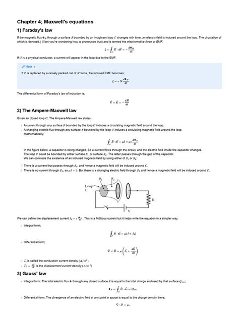 Chapter 4 Maxwells Equations Pdf Electromagnetic Induction Electrodynamics