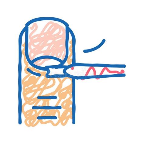 Cuticle Cutting Icon Doodle Illustration Stock Illustration