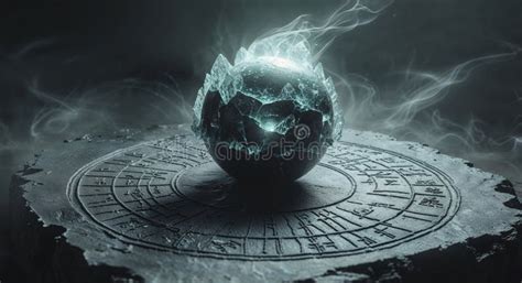 Mystical Orb Of Revelation On A Dark Textured Surface Revealing Secrets