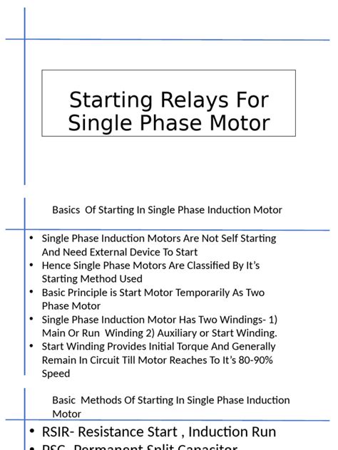 Single Phase Induction Motor Starting Methods Pdf Electric Motor