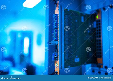 Core Switch Technology In Network Room Place Stock Photo Image Of Cable Closeup