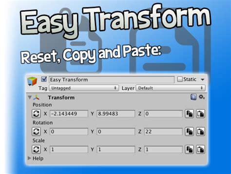 Easy Transform Utilities Tools Unity Asset Store