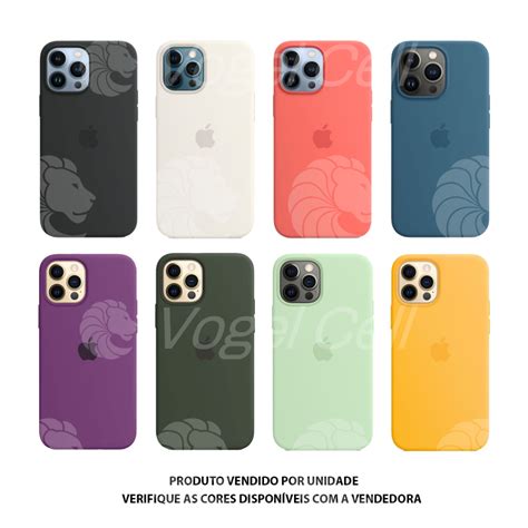 CAPA SILICONE IPHONE PRO MAX CORES VARIADAS Vogel Cell Distribuidora de Peças de Celular